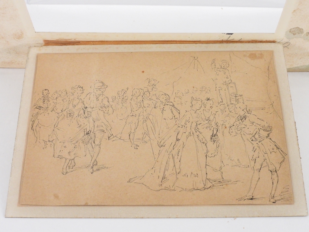 French School, 18th Century | 18C French Ball Scene Study Drawing (18th ...