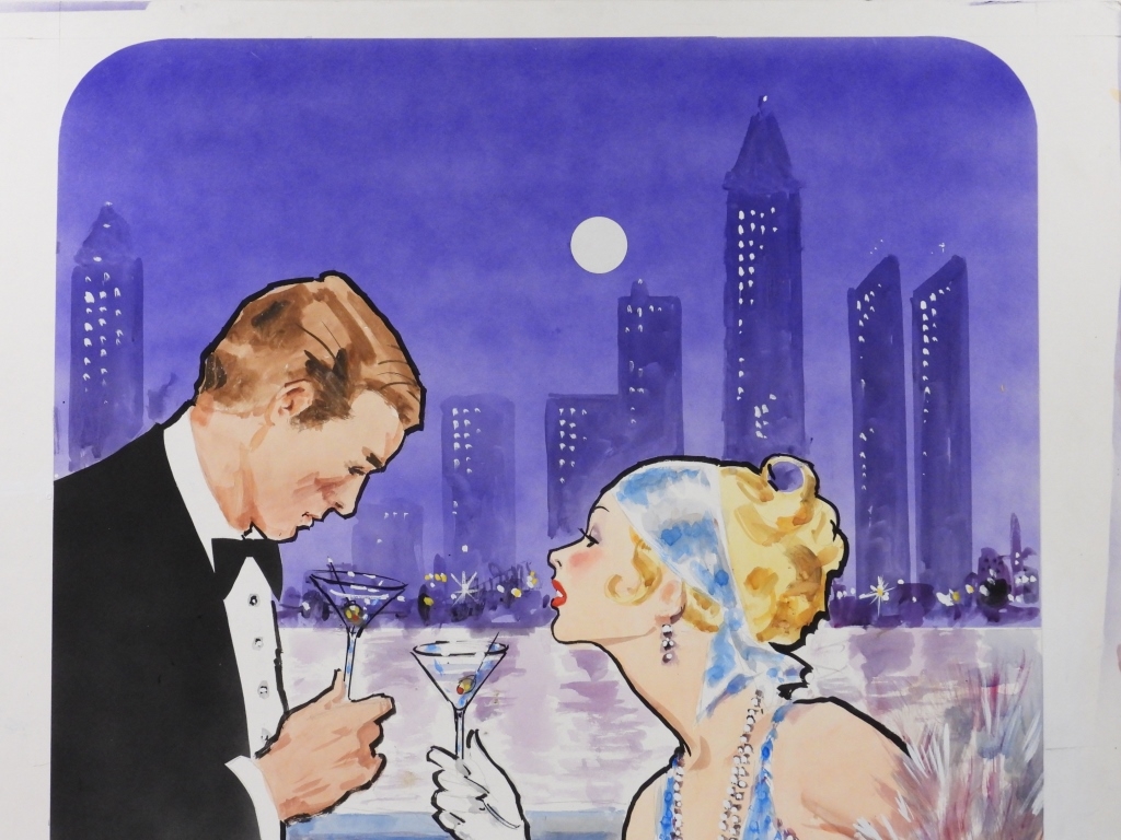 Clemente Micarelli | Clement Micarelli Martini Bar Illustration | MutualArt