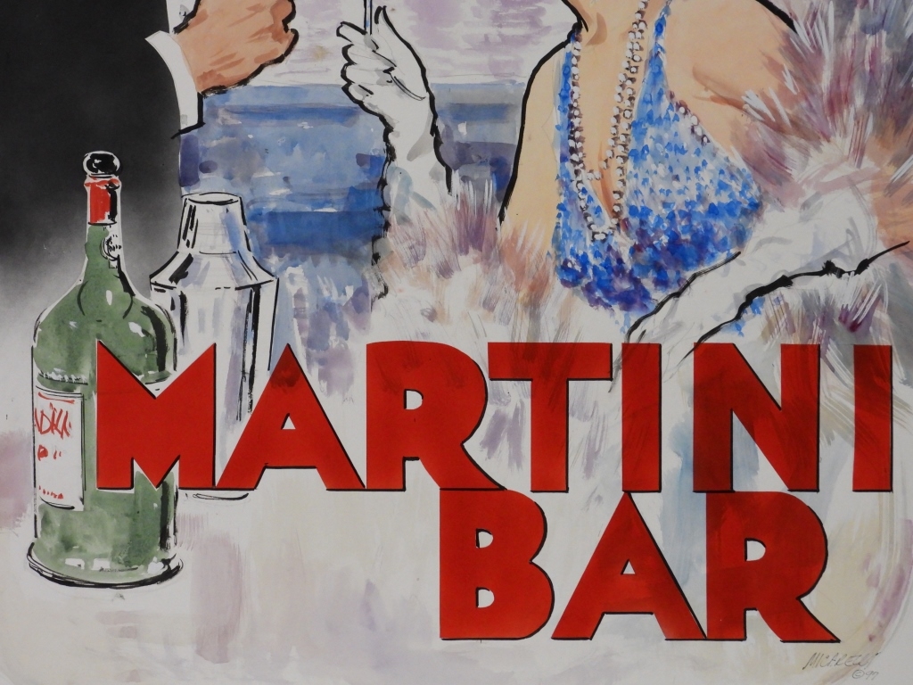 Clemente Micarelli | Clement Micarelli Martini Bar Illustration | MutualArt