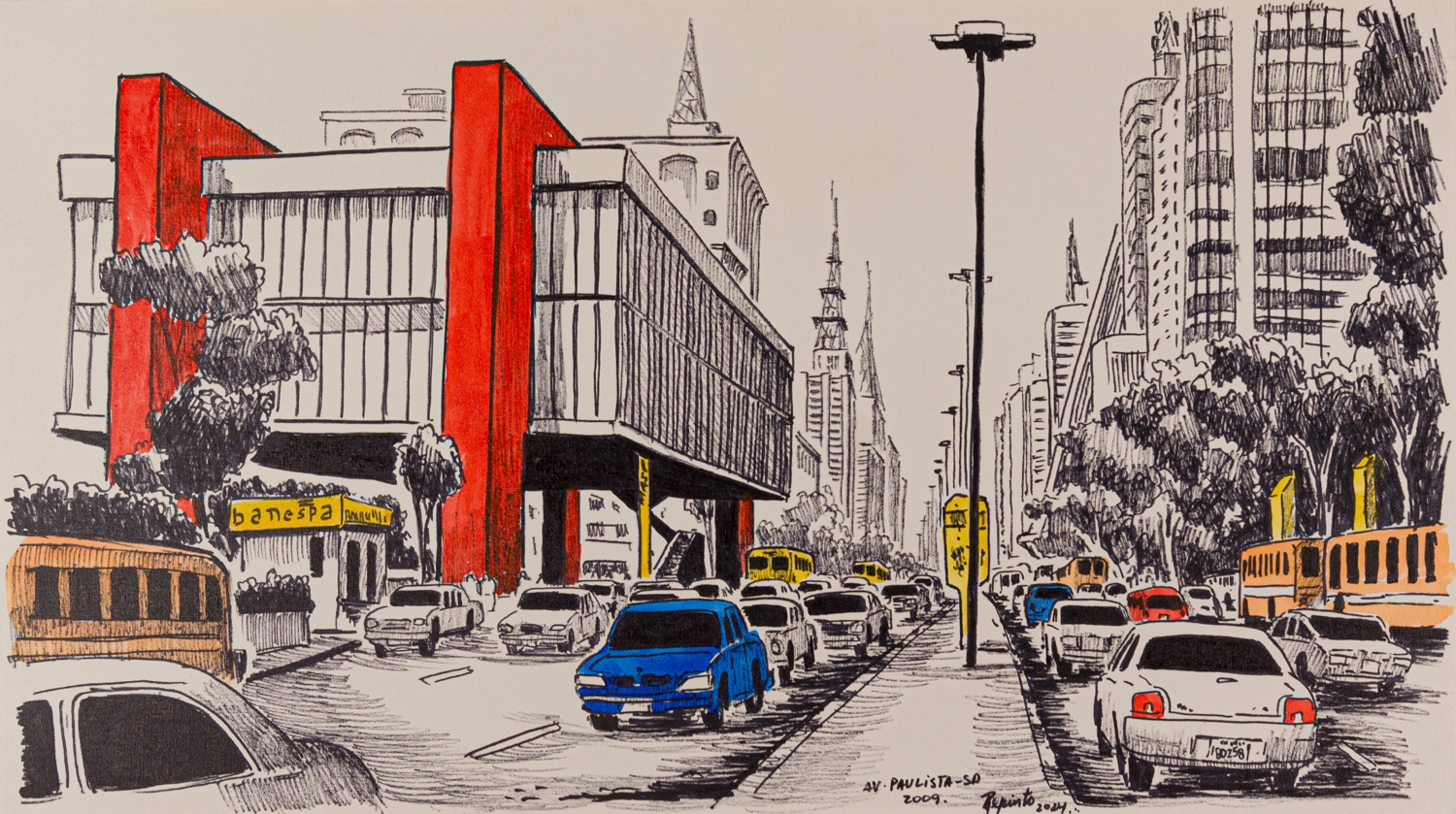 Renato Pinto | Avenida Paulista em 2009 (2024) | MutualArt
