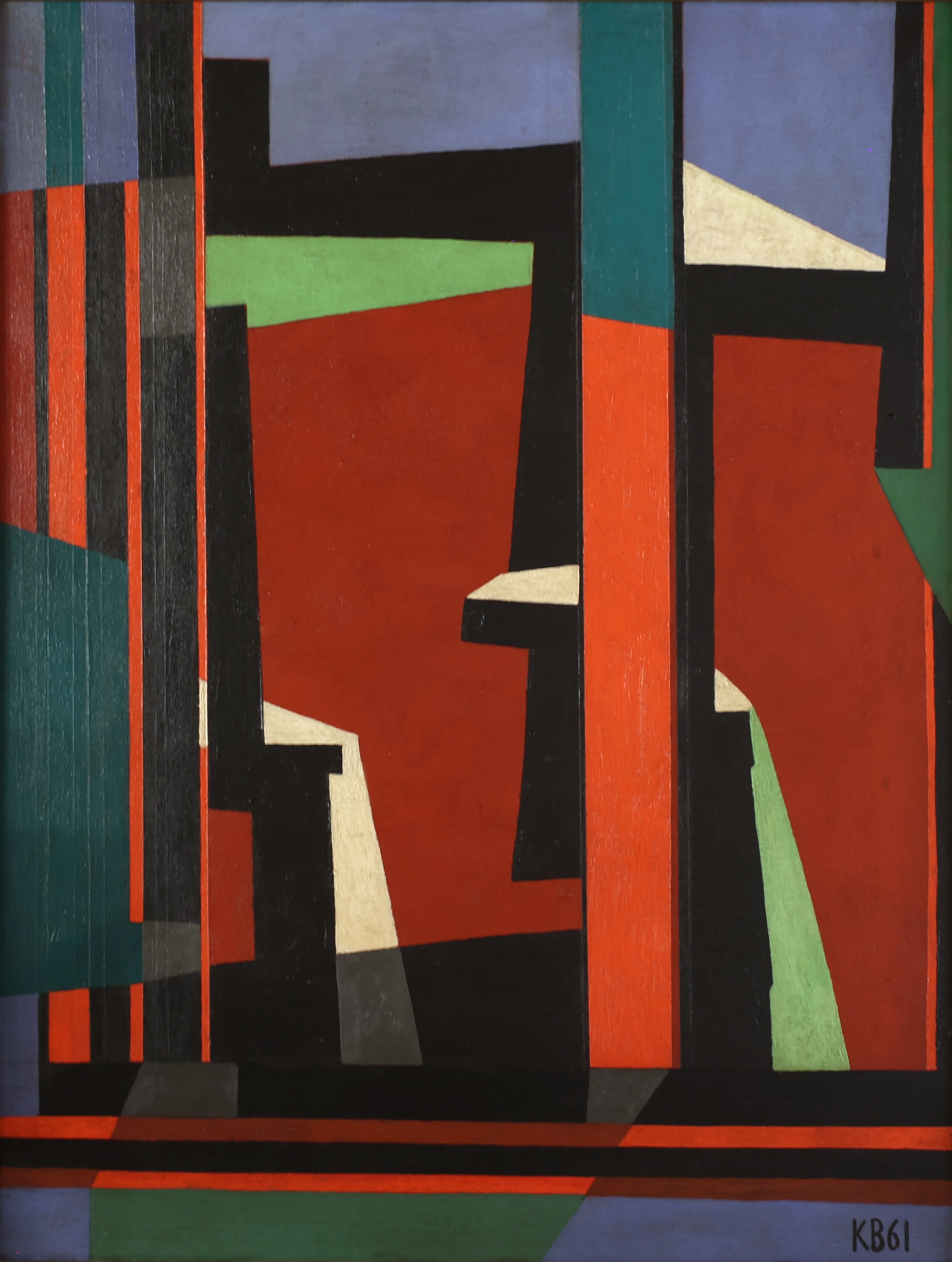 Karl Benjamin | Untitled (Tape Grid Series) (1961) | MutualArt