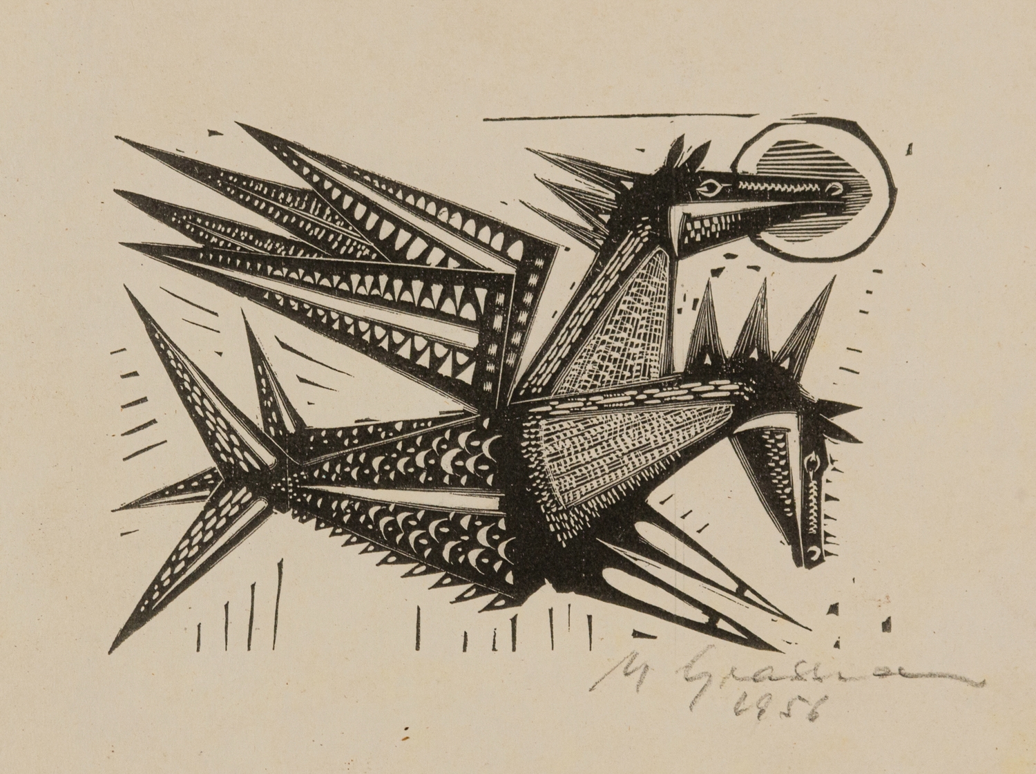 Marcelo Grassmann | Cavalos alados (1956) | MutualArt