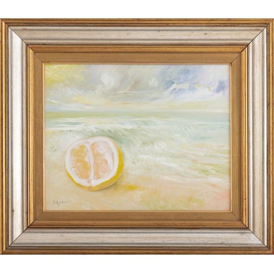 Michele Spadaro | Paesaggio marino e limone (1929) | MutualArt
