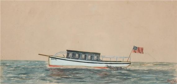 Joe Selby | EARLY JOE SELBY SHIP PORTRAIT PAINTING (1915) | MutualArt