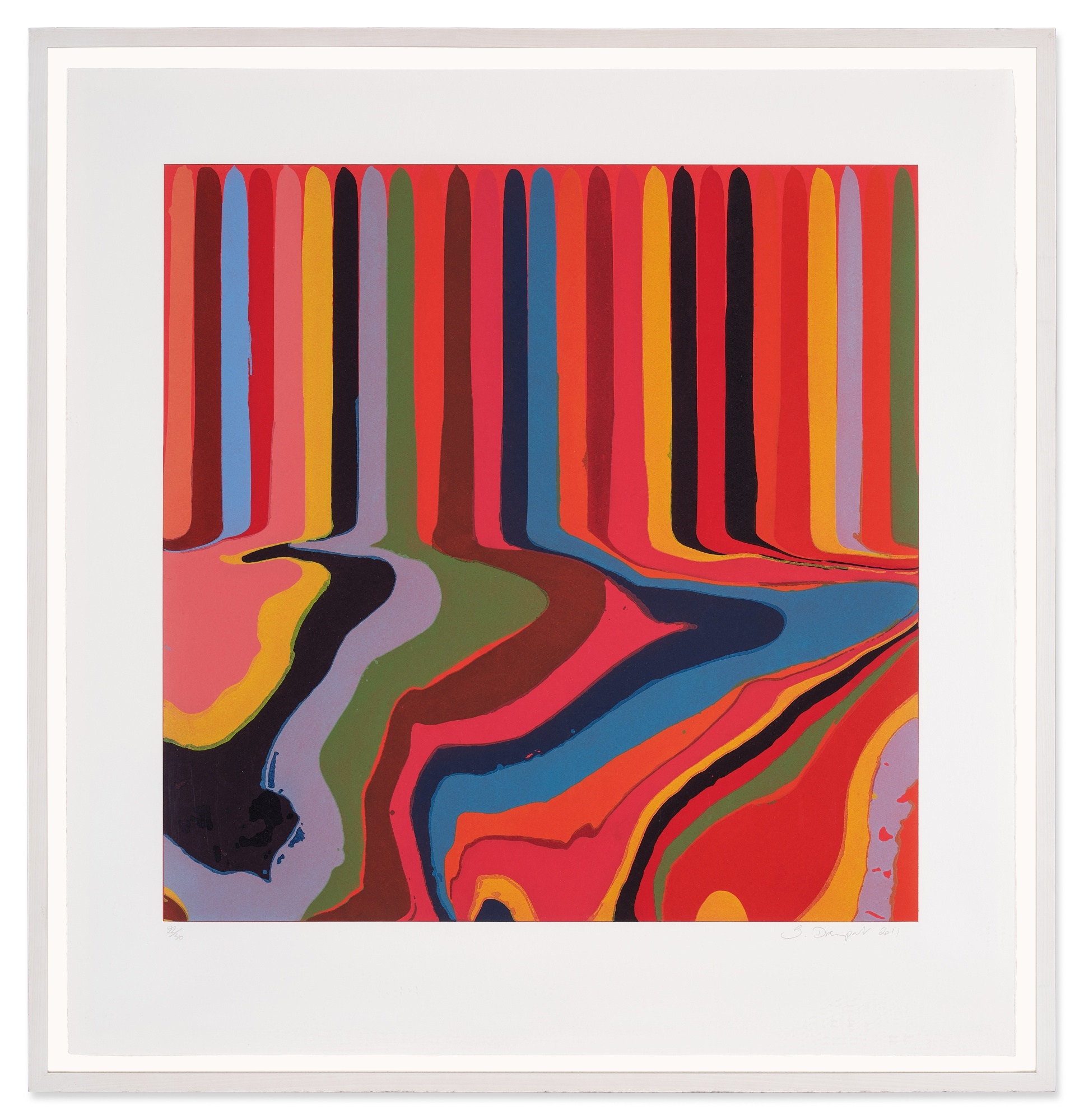 Ian Davenport | Bright Red Etching, from Colourplan Editions (2011 ...