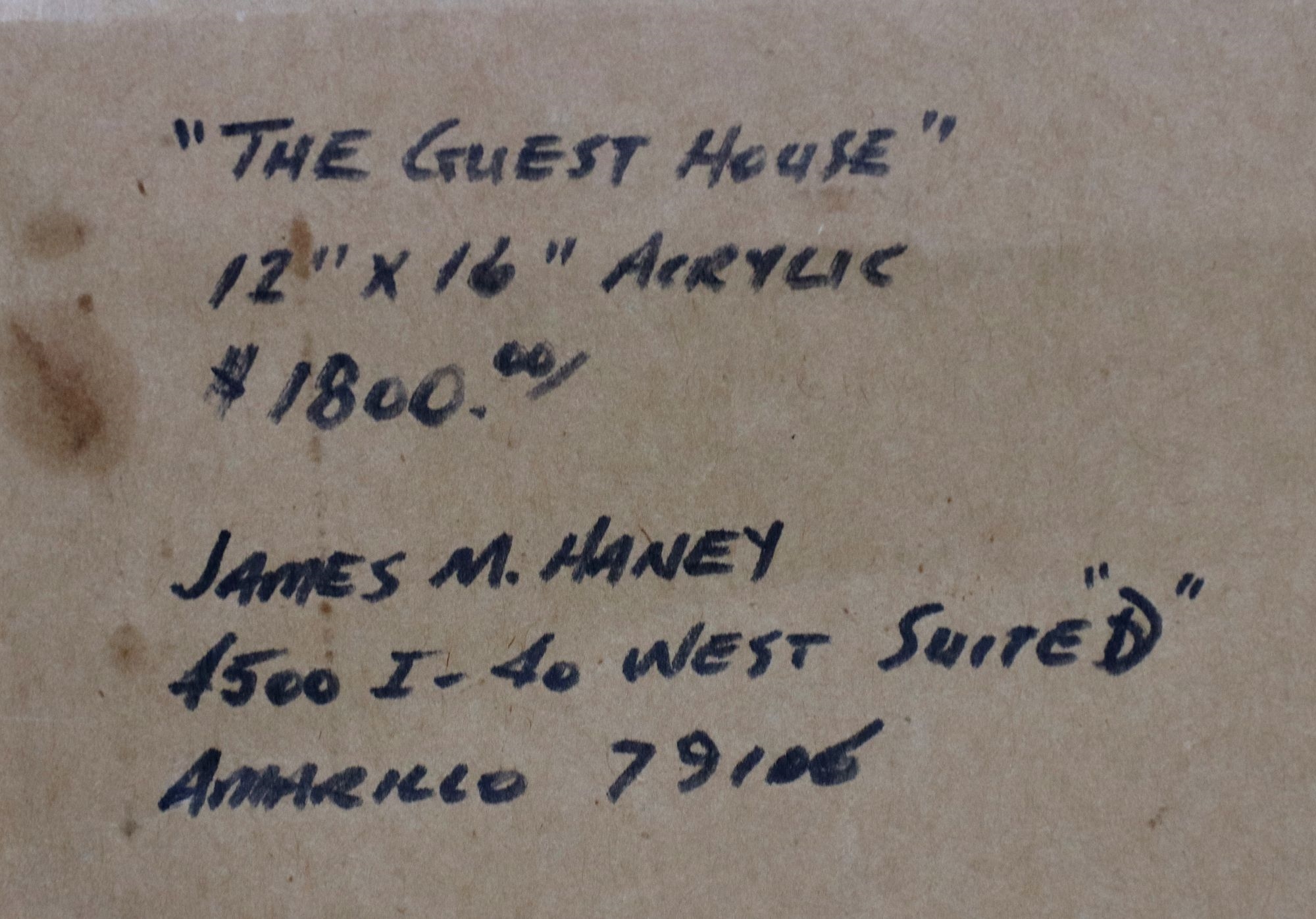 James M. Haney | The Guest House, (1989) | MutualArt
