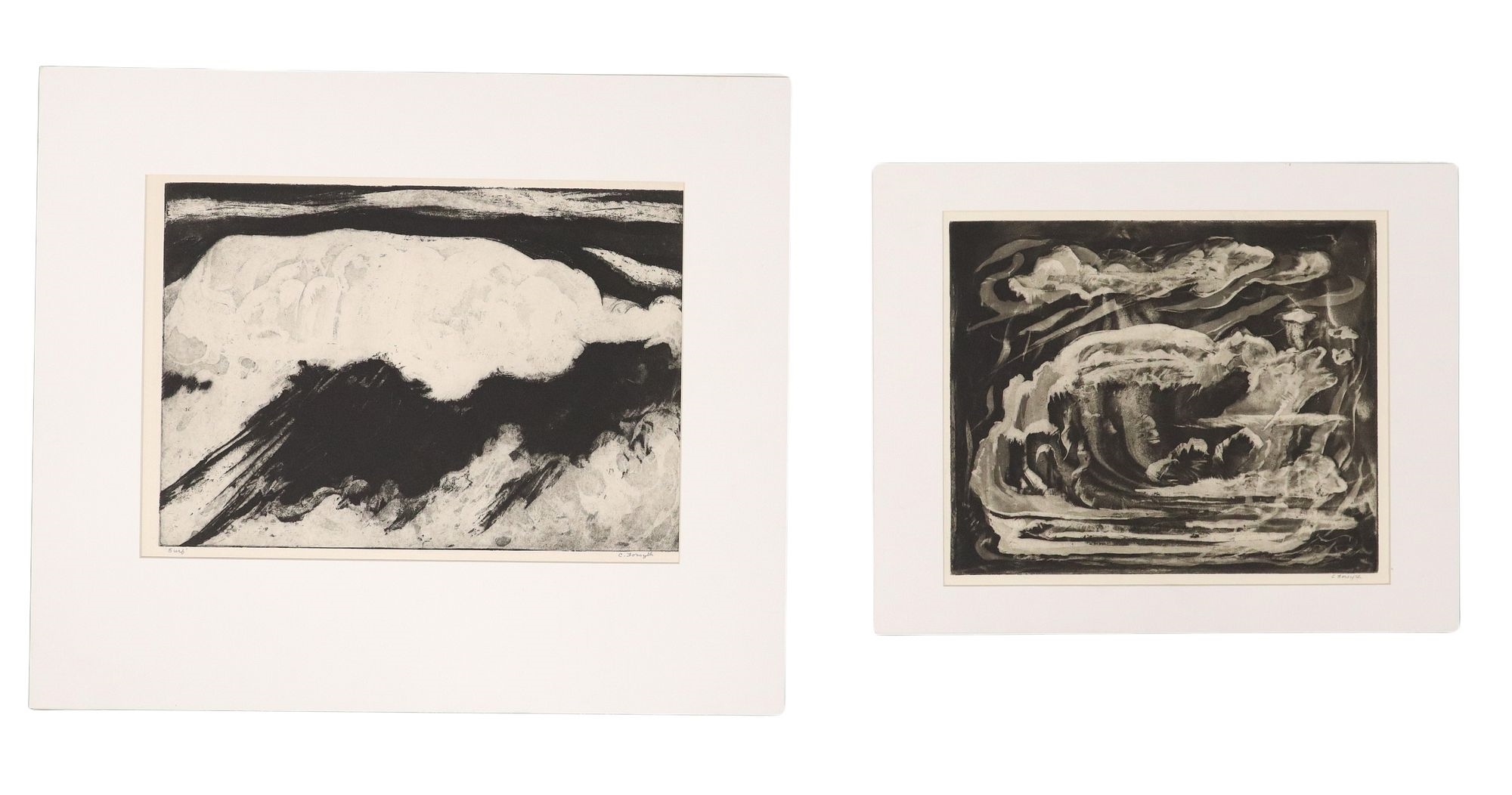 Constance Forsyth | (lot of 2) Unframed intaglio prints on paper ...