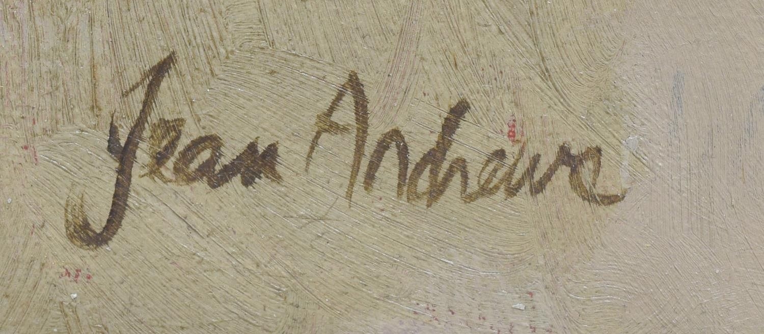 Jean Andrews | Glass Bottles and Shell on a Table | MutualArt