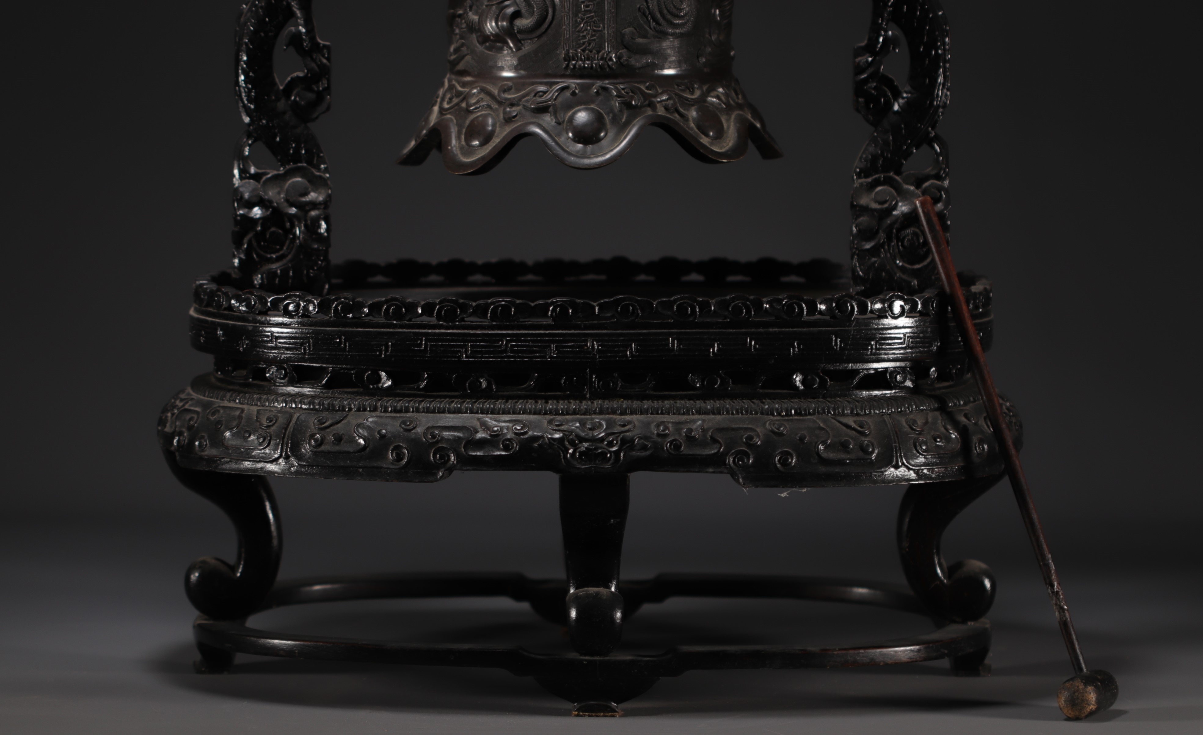 Chinese School, 19th Century | China - Bronze bell surmounted by a ...