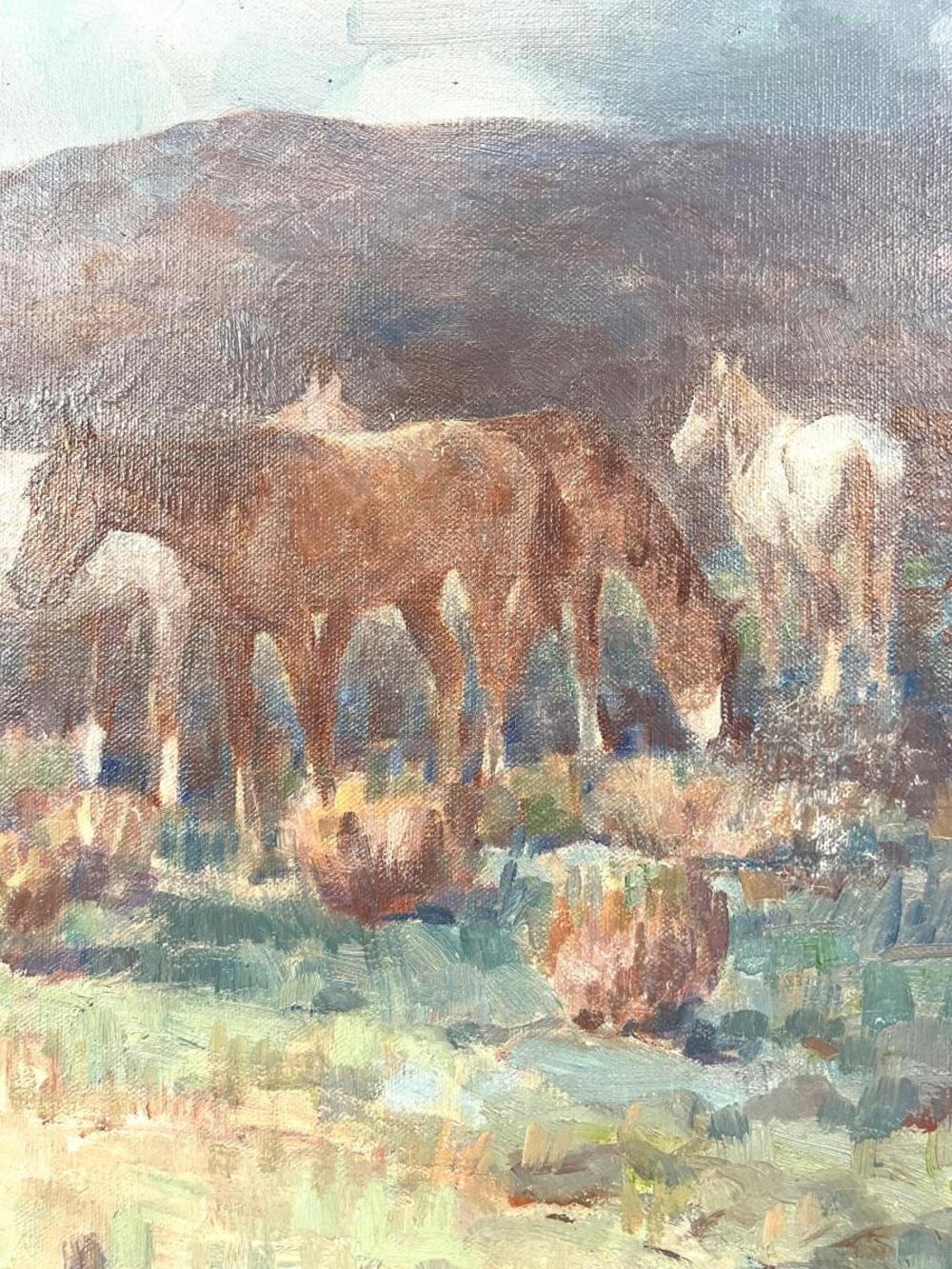 Gray Phineas Bartlett | A Gray Phineas Bartlett Western Oil On Canvas ...