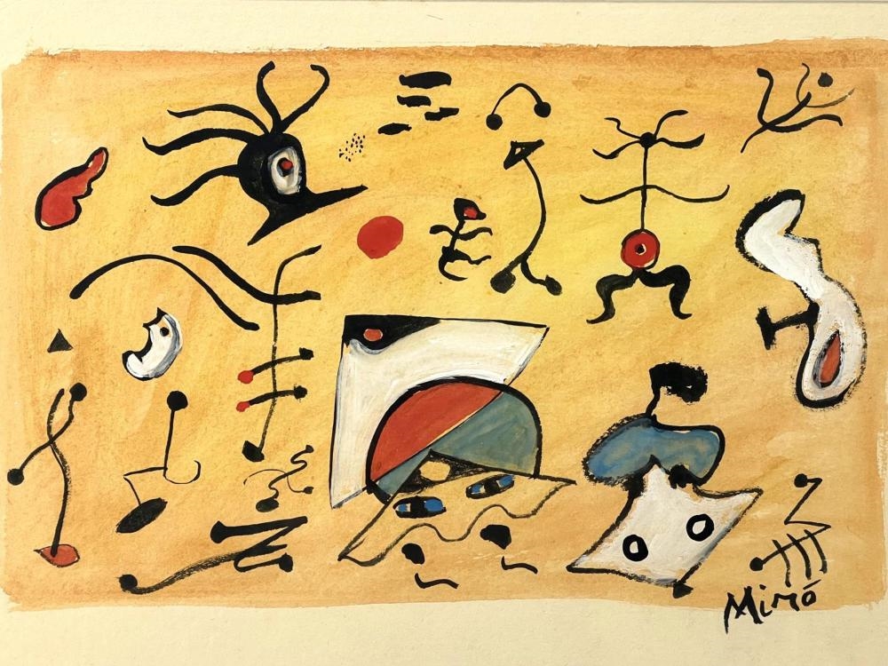 Joan Miró | An Original Joan Miro Mixed Media Painting | MutualArt