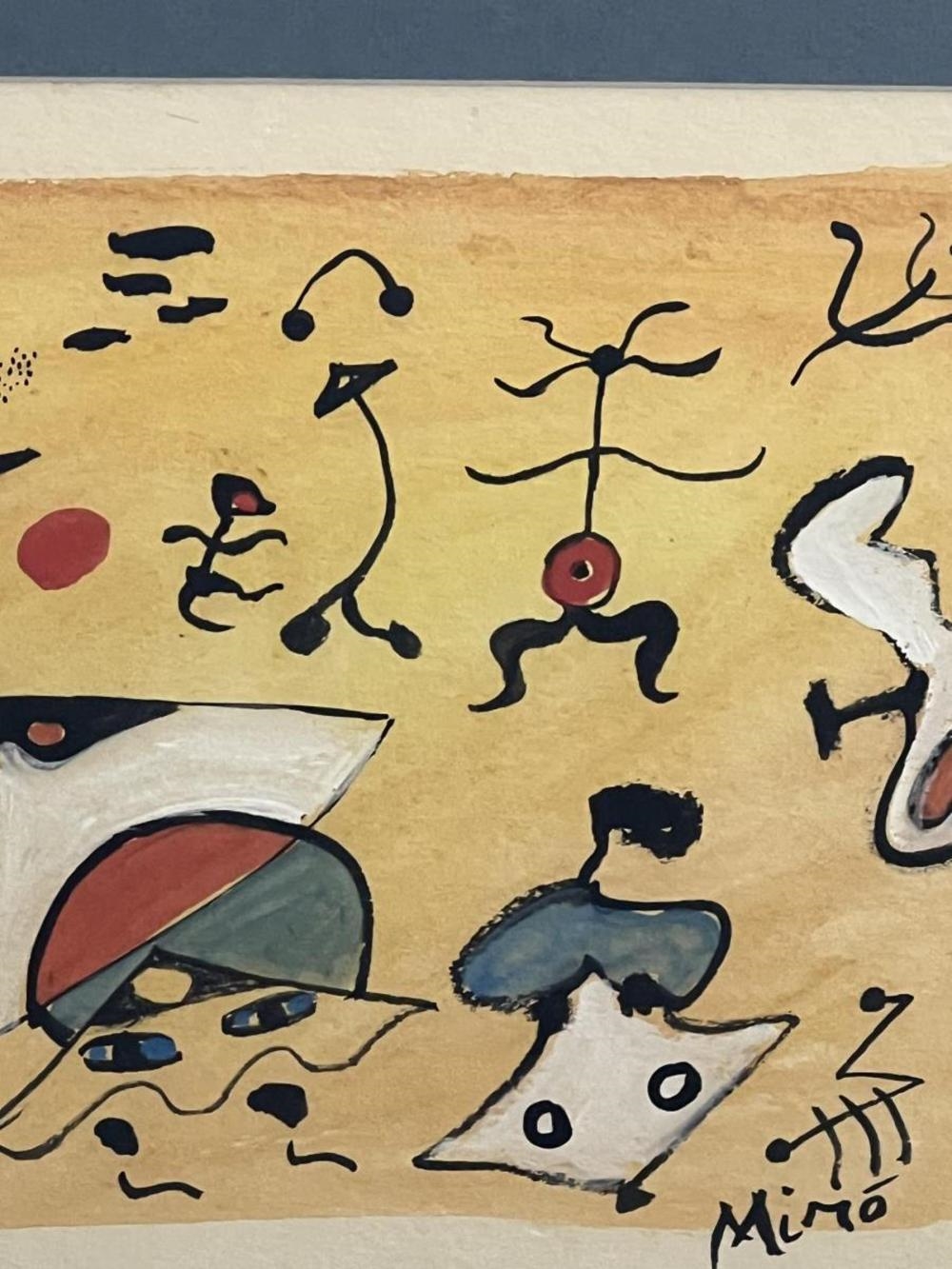 Joan Miró | An Original Joan Miro Mixed Media Painting | MutualArt
