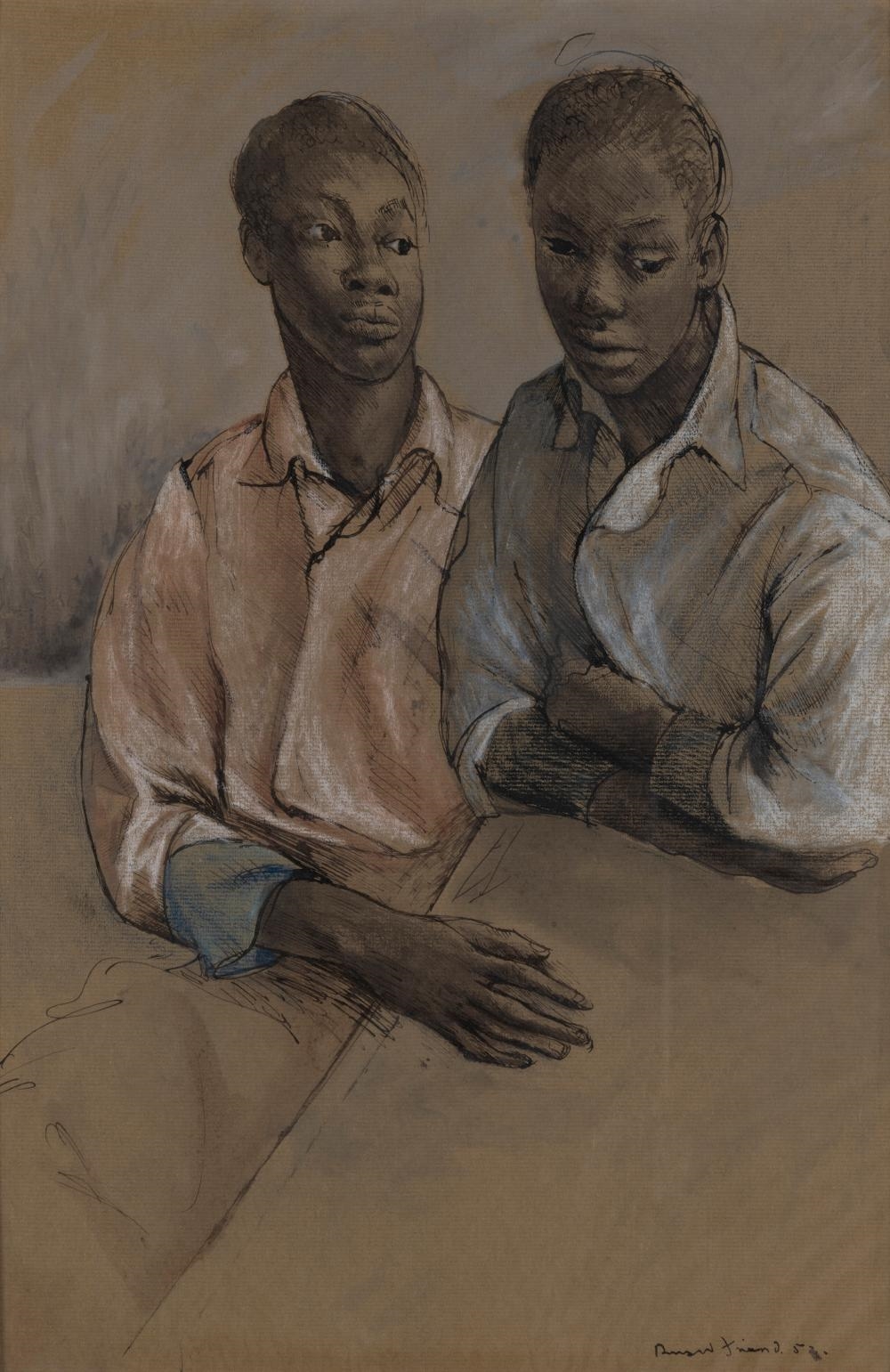 Donald Friend | Two Boys 1952 (2024) | MutualArt