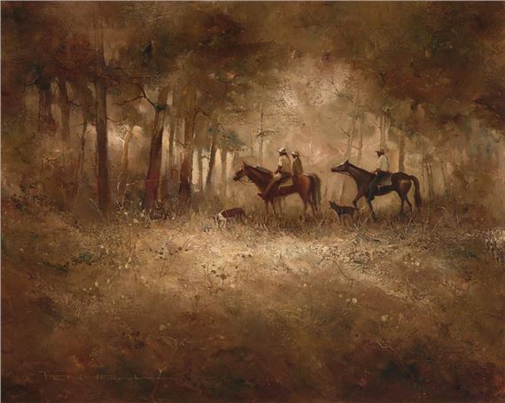 Peter Fennell | Drovers & Dogs at Wybong Near Muswellbrook | MutualArt