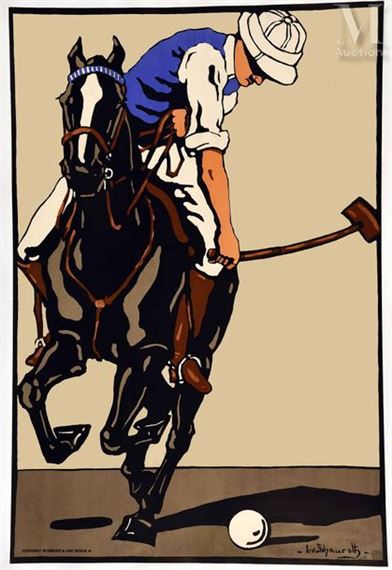Lina Von Schauroth | Polo player (Very Rare Polo poster circa 1890 ...