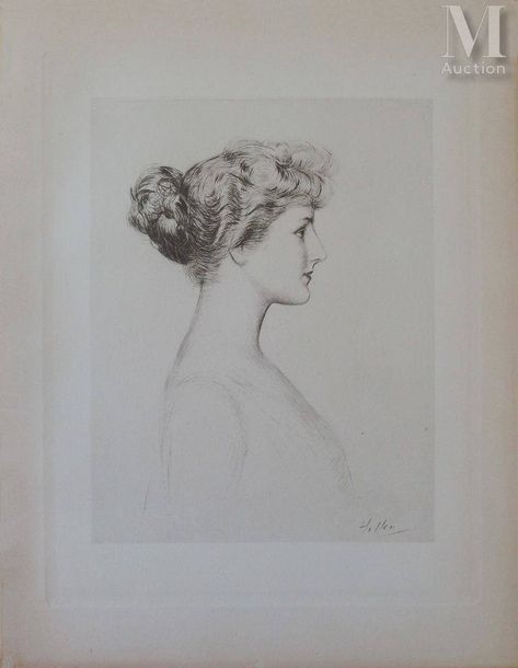 Paul César Helleu | Woman in profile | MutualArt