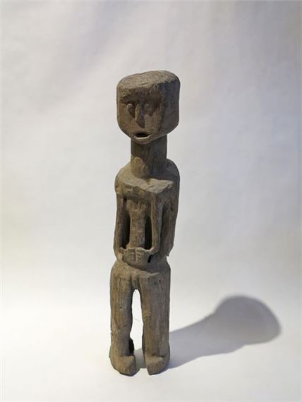 Indonesian School | Statue of a male ancestor shown standing in a ...