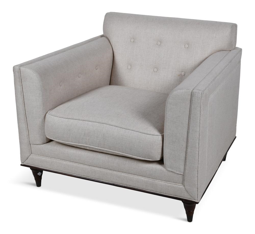 Bill Sofield | BILL SOFIELD FOR BAKER WREN TUFTED ARM CHAIR | MutualArt