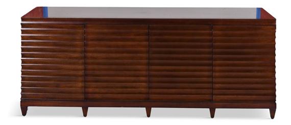 Barbara Barry | BARBARA BARRY FOR BAKER FLUTED MAHOGANY CABINET | MutualArt