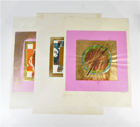 John Salt | three mixed media abstract studies | MutualArt