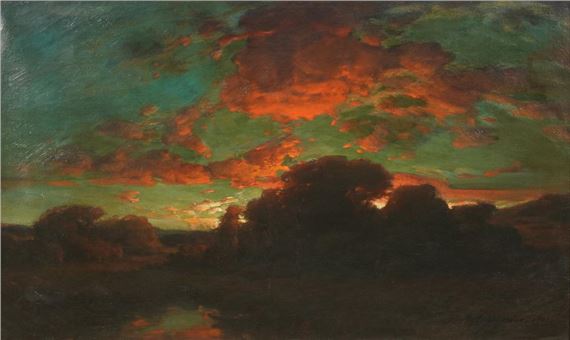 Henry Joseph Breuer | Sunset Landscape (1860 - 1932) | MutualArt