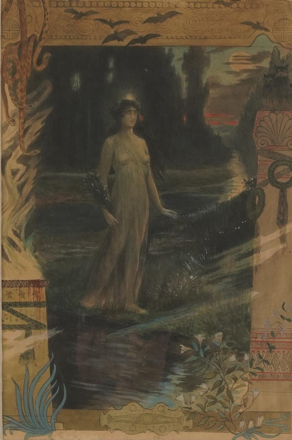 George Rochegrosse | RESTING BY THE FOUNTAIN | MutualArt