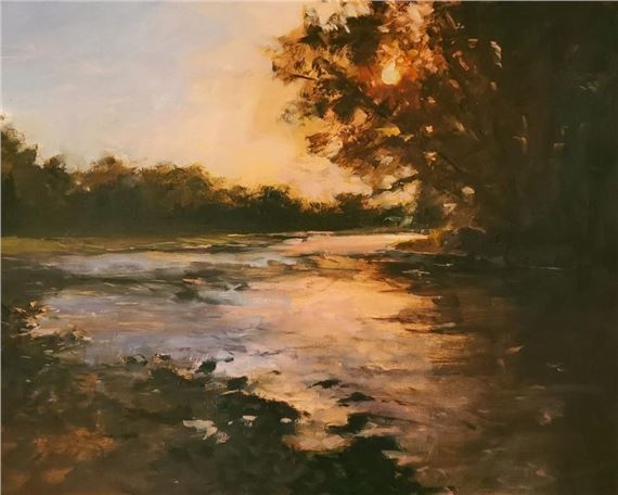 Curt Stanfield | Curt Stanfield 16x20 Oil September Shimmer, Wabash ...