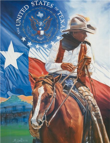 B. Hall | The United States of Texas Poster (1992) | MutualArt