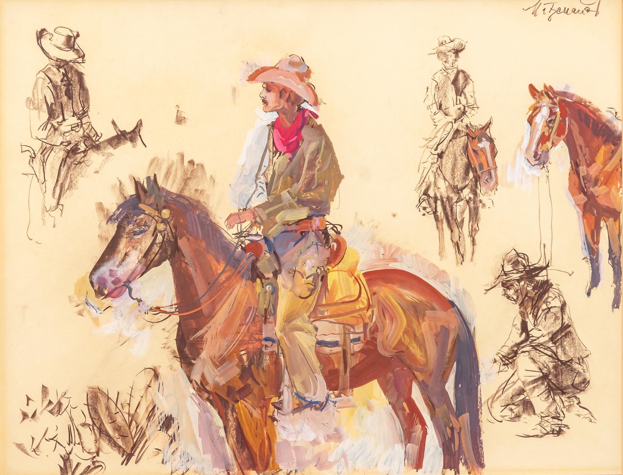 Hugo Matzenauer | Cowboy Study | MutualArt