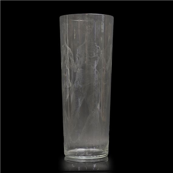 John Campbell Hutton | c.1960 an engraved glass vase the vase possibly ...