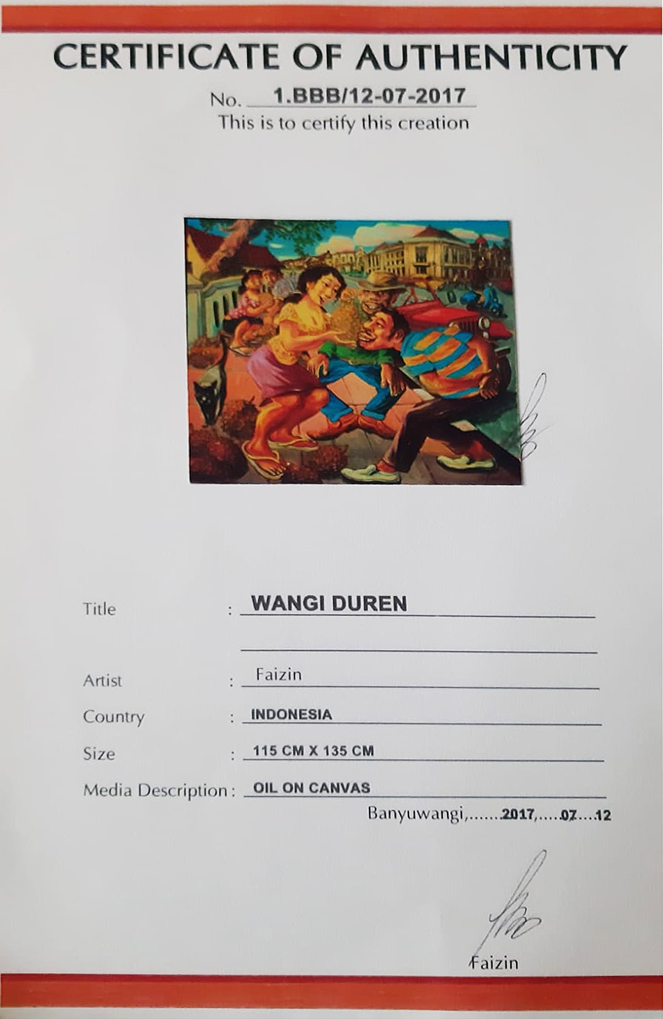 Faizin | Wangi Duren (2017) | MutualArt