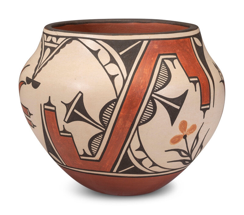 Sofia Medina | Sofia Medina (Zia, 1932-2010) Polychrome Pottery Jars, with Zia Birds | MutualArt