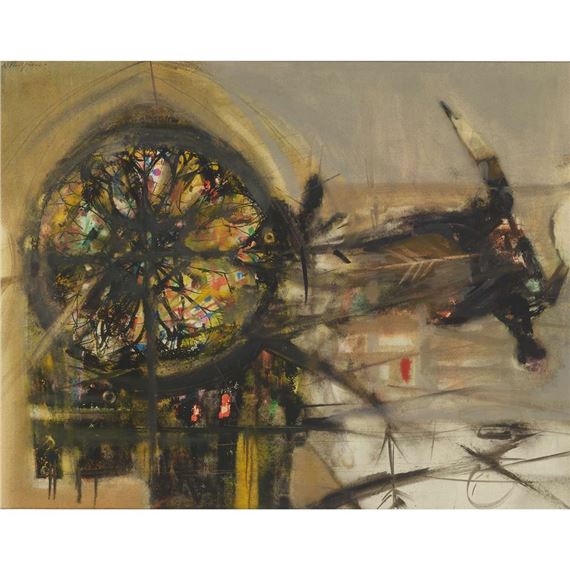Robin Philipson | ROSE WINDOW AND FALLEN WARRIOR II | MutualArt