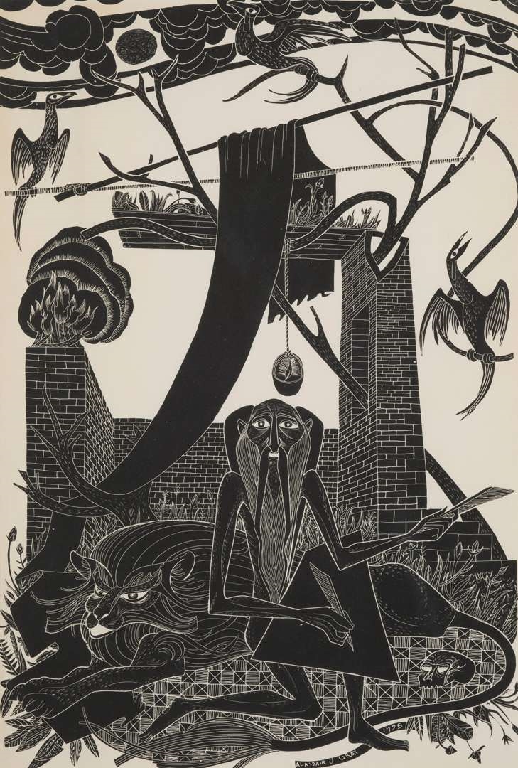 Alasdair Gray | Faust in his Study (1969) | MutualArt