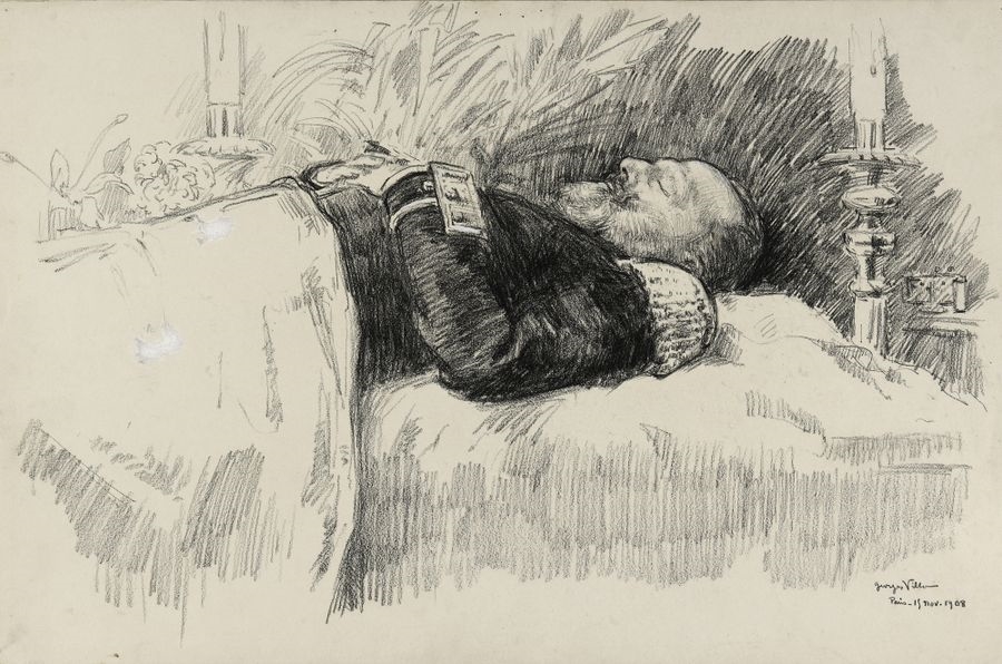 Georges Villa | Grand Duke Alexis on his deathbed Set of two and white ...