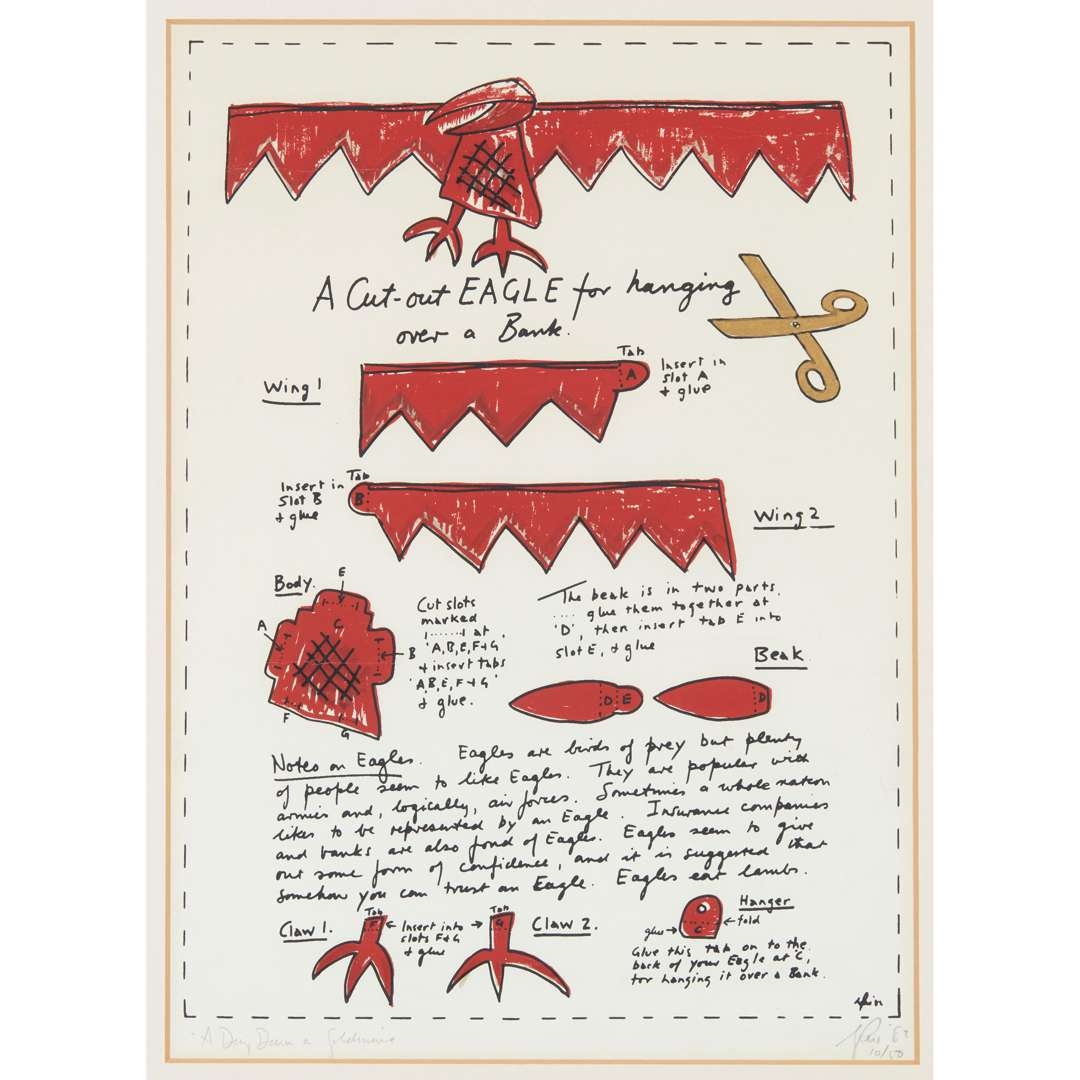 George Wyllie | SCULPTURE OF AN EAGLE (ON TOILET PAPER-LINED PLINTH ...