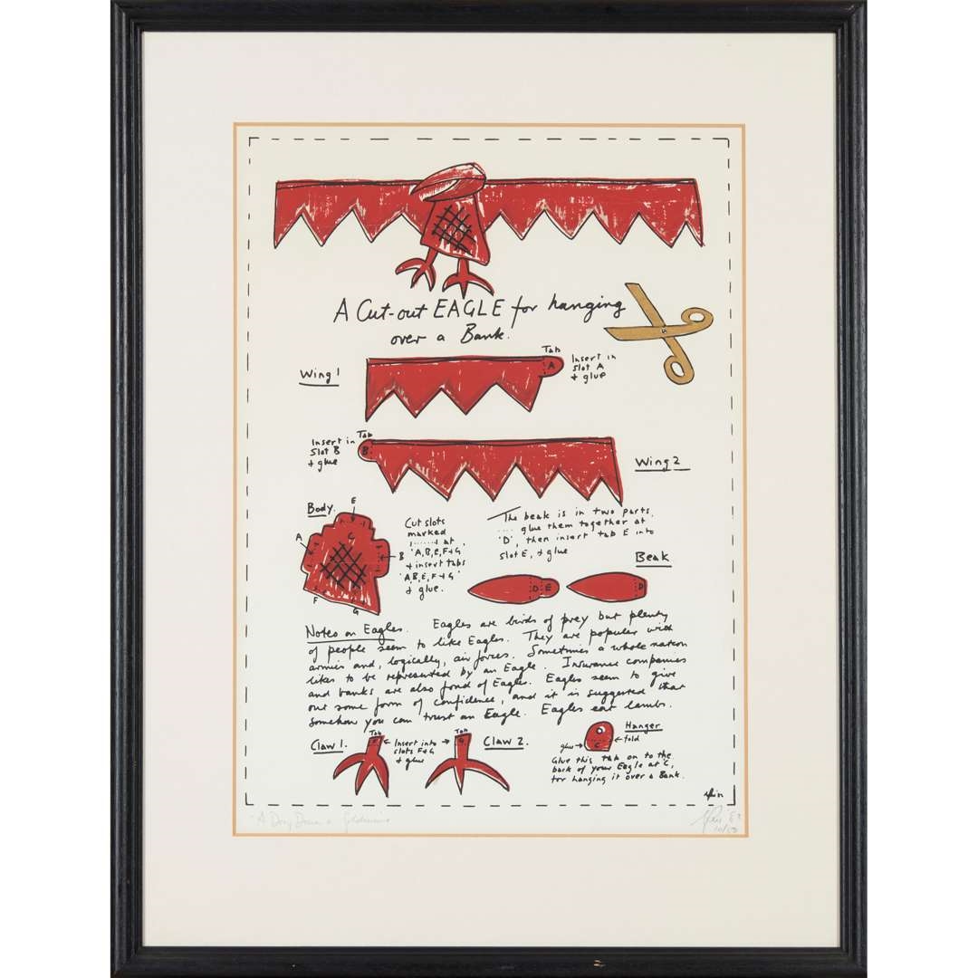 George Wyllie | SCULPTURE OF AN EAGLE (ON TOILET PAPER-LINED PLINTH ...