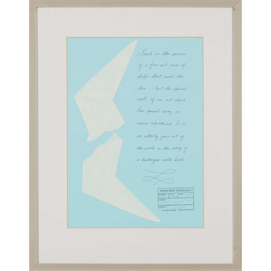 George Wyllie | PAPER BOAT CERTIFICATE - 1998 | MutualArt