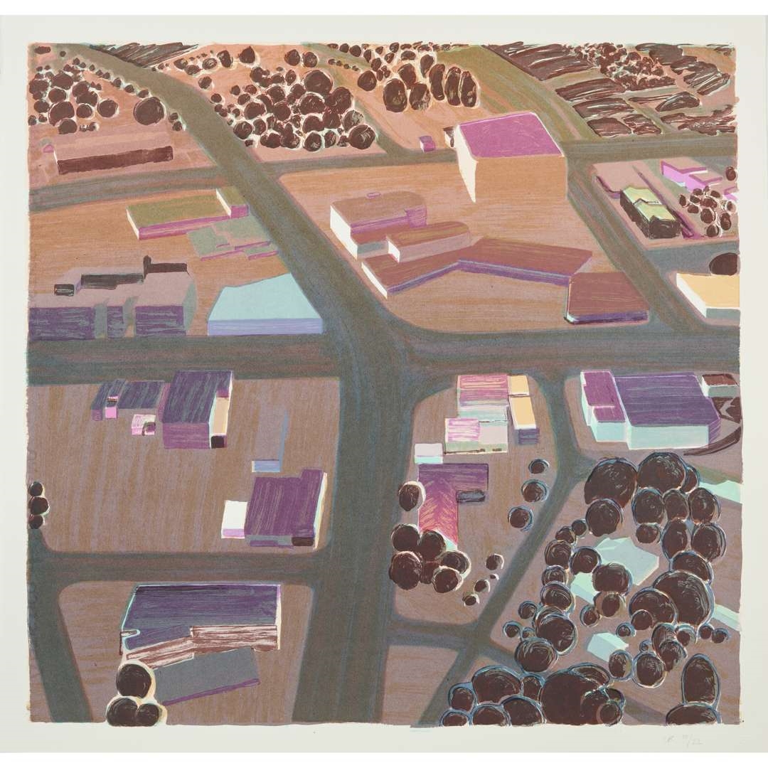 Carol Rhodes | ROAD BUILDINGS (NIGHT) - 2014 | MutualArt