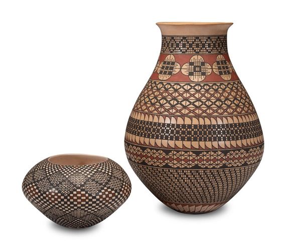 Mata Ortiz | Mata Ortiz Polychrome Pottery Jars (20th Century) | MutualArt