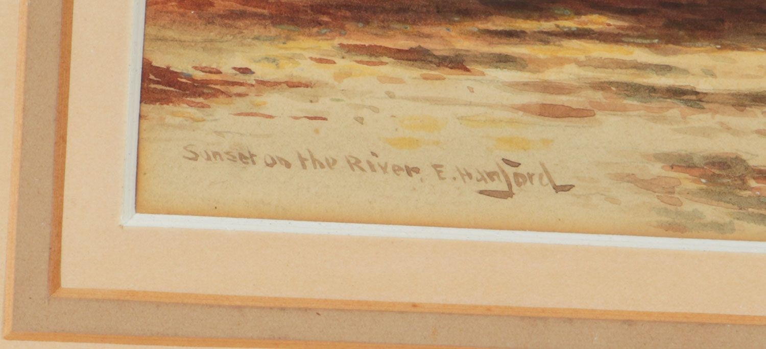 Ernest Hanford | SUNSET ON THE RIVER | MutualArt