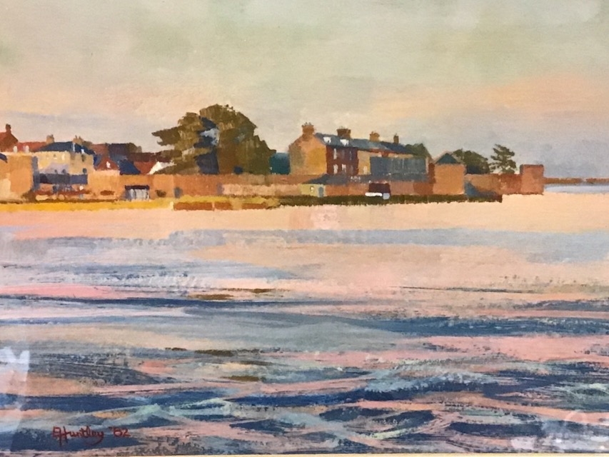Eric Huntley | coastal village in sunlight | MutualArt