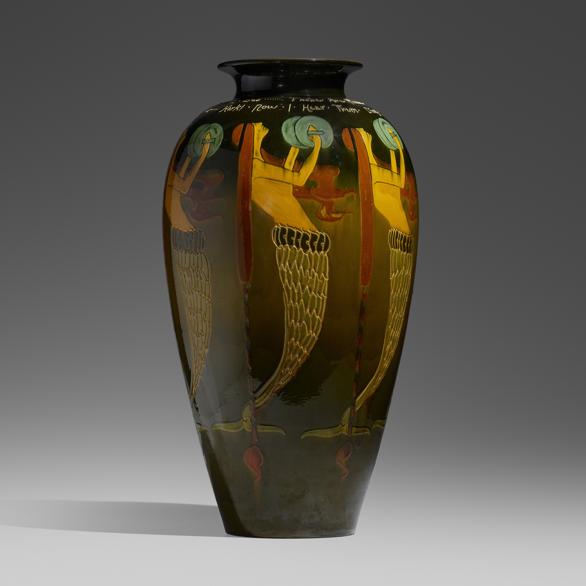 Frederick Hurten Rhead | Exceptional floor vase with mermaids (Circa ...
