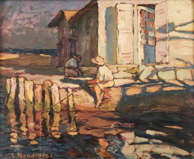 Louis Bonamici | Marché à la Colle sur Loup (1946) | MutualArt