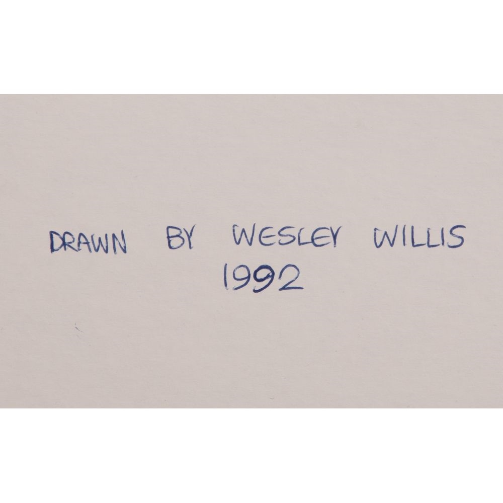 Wesley Willis | Mixed Media on Illustration Board (1992) | MutualArt