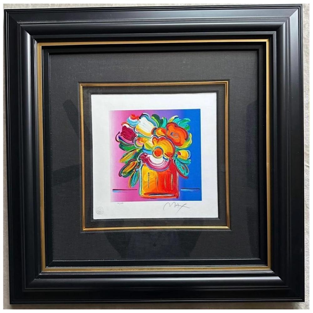 Peter Max | “Abstract Flowers II” (2017) | MutualArt