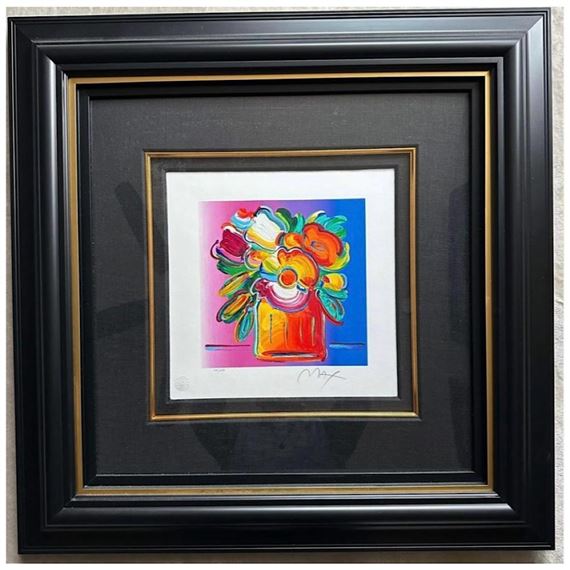 Peter Max | “Abstract Flowers II” (2017) | MutualArt