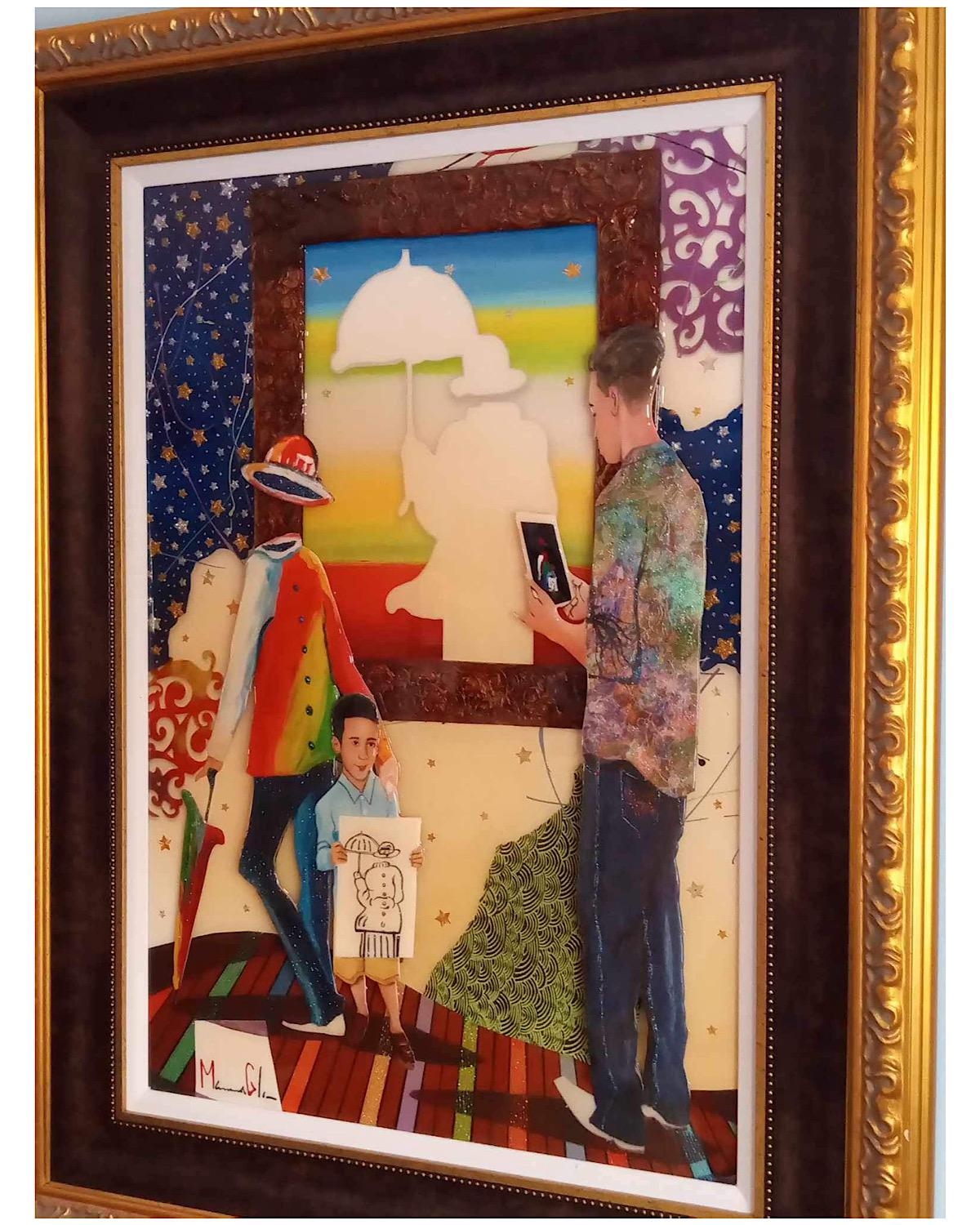 Marcus Glenn | “ Umbrella Man Embraces Life” (2016) | MutualArt