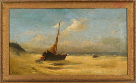 Louis Artan de Saint Martin | Bateau sur une plage | MutualArt