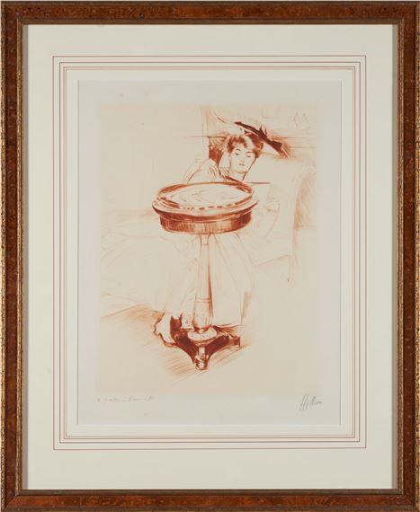 Paul César Helleu | Portrait de Paulette à 6 ans. | MutualArt